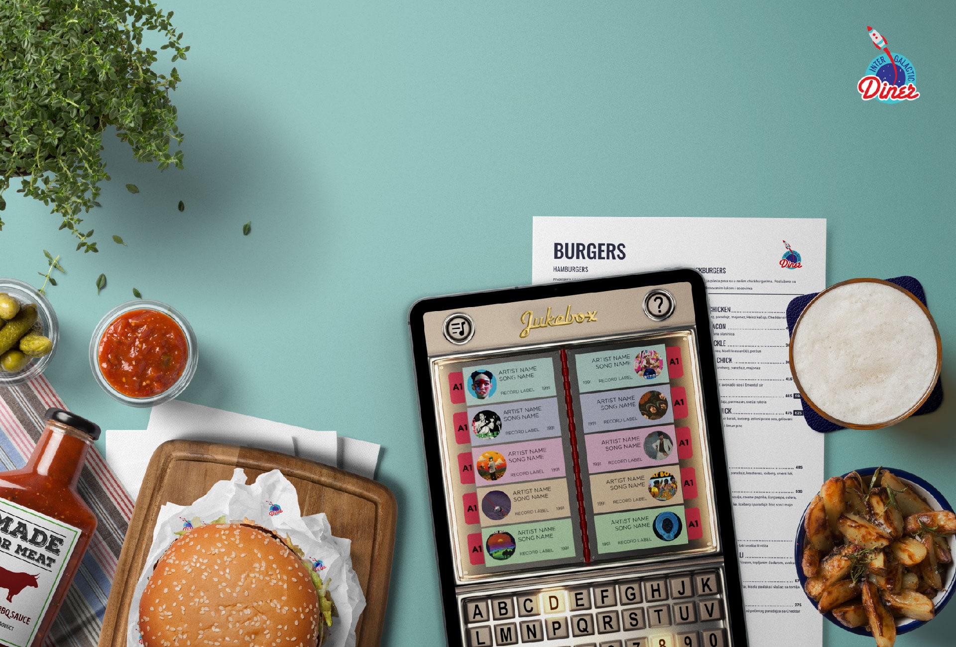 Jukebox App Portfolio Page | Application Developed for Intergalactic Diner